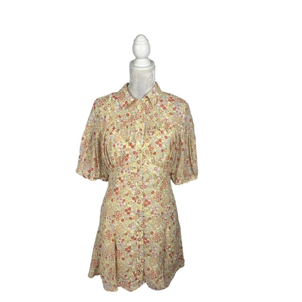 Free People Bonnie Mini Dress Tea Combo Ditsy Floral … - Gem